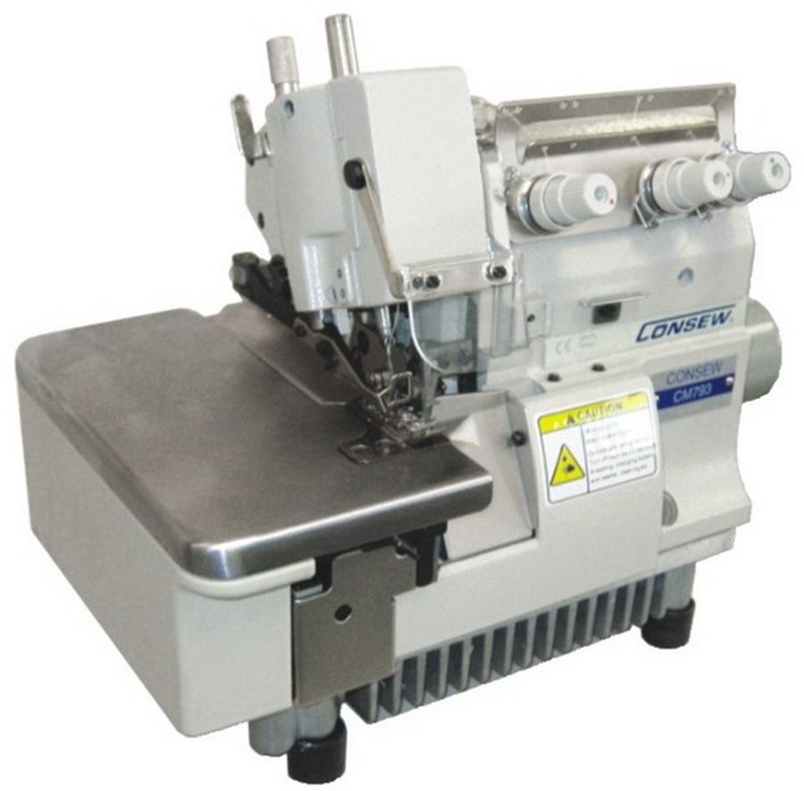 Consew CM793 2 Single Needle 3 Thread Overlock with Assembled Table and ...